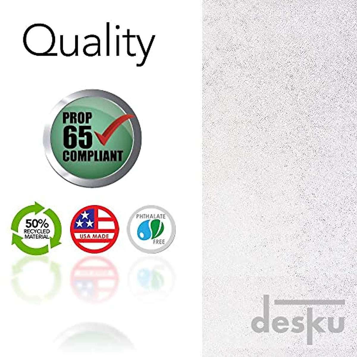 DESKU Office Desk Chair Mat – PVC Mat for Hard Floor Protection, Clear, 46 Inches x 60 Inches, Made in The USA, Home Office Supplies