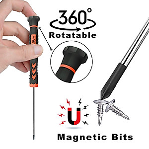 Screwdriver Set, 12 Pcs Small Screwdriver Set with Flathead Phillips Pentalobe Screwdriver In Different Sizes for iPhone PC Laptop Eyeglass Jewelry Watch