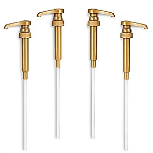 4Pcs Coffee Syrup Pump Dispenser Compatible with Torani Syrup Pump - Creamer Pump for Coffee Syrup Bottle (25.4 oz-750ml) - Davinci Syrup Pump Bottle Pump Dispenser Coffee Syrup Pumps ALPENKOK
