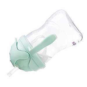 b.box Sippy Cup with Fliptop Straw, Drink from any Angle | Weighted Straw, Spill Proof, Leak Proof & Easy Grip | BPA Free, Dishwasher safe | For Babies 6m+ to Toddlers (Pistachio, 8 oz)