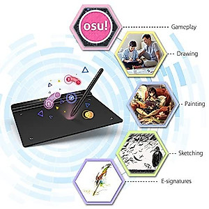 Drawing Tablet XPPen StarG640 Digital Graphic Tablet 6x4 Inch Art Tablet with Battery-Free Stylus Pen Tablet for Mac, Windows and Chromebook (Drawing/E-Learning/Remote-Working)