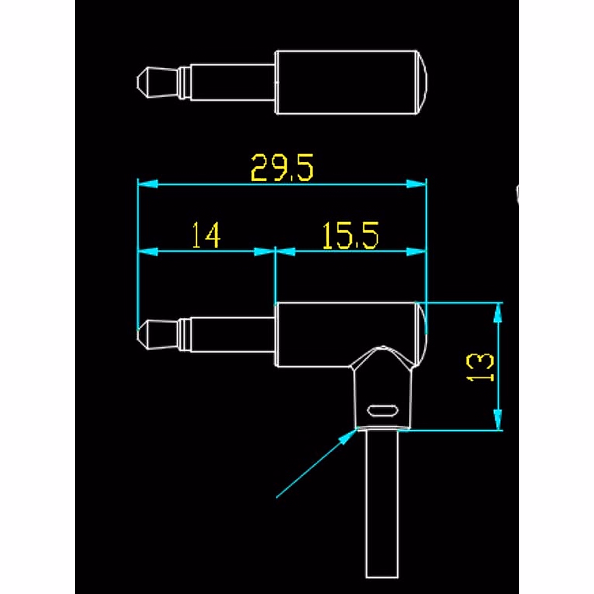 Starving Students Music Supplies Luigis Modular M-PAR Right Angled Eurorack Patch Cables - Package of 5 Gray Cables, 12" (30 cm)