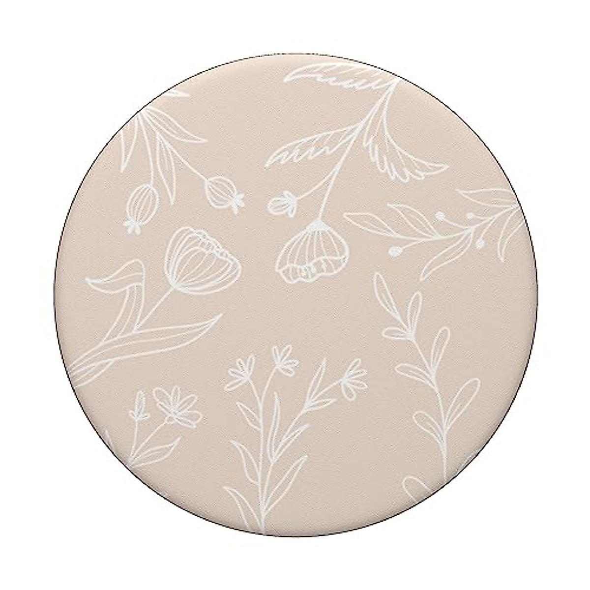 Vanilla / Cream / Beige Boho Leaves Leaf Flowers Flower PopSockets Standard PopGrip