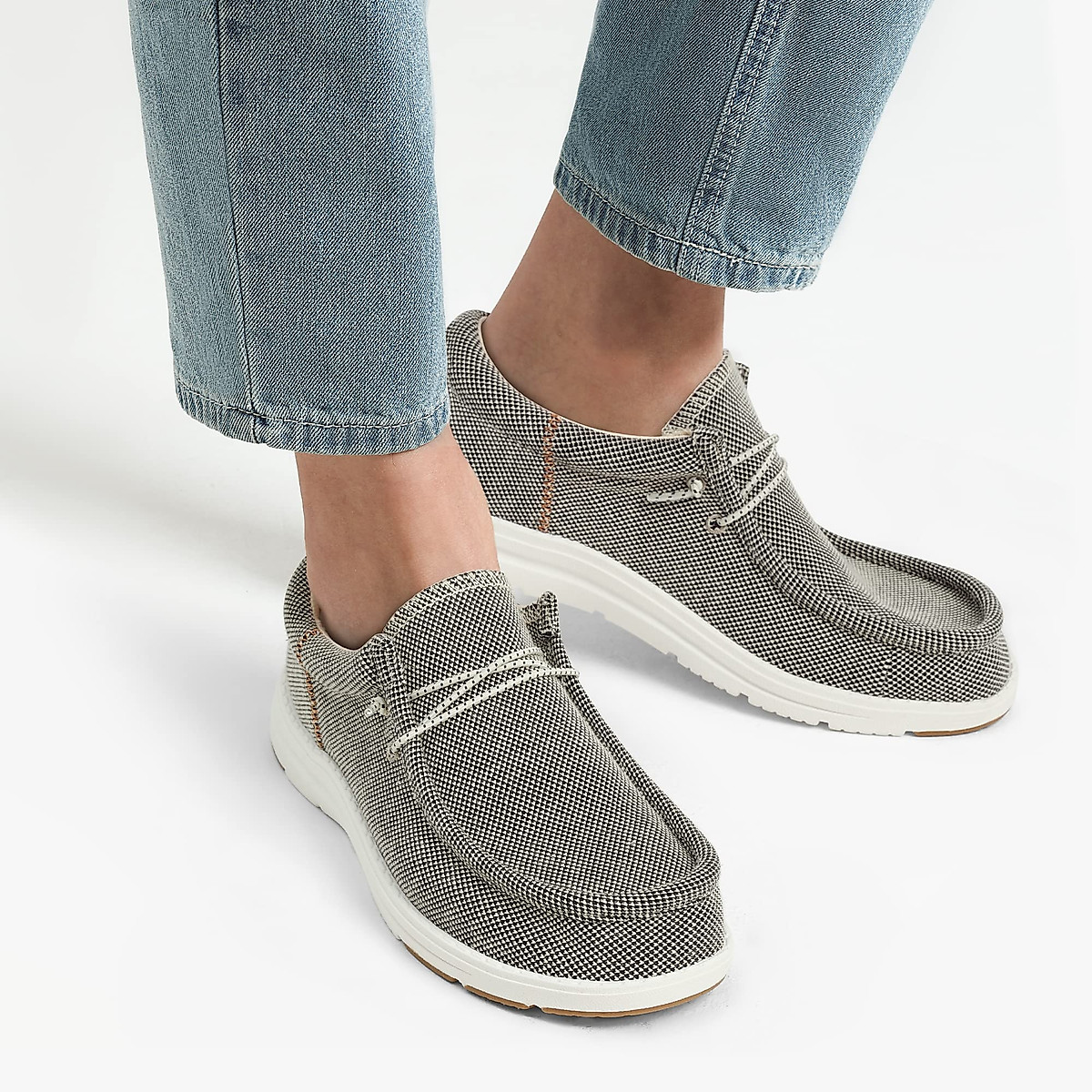 Bruno Marc Men's Arch Support Casual Slip-on Shoes Loafers for Men Non Slip Comfortable Boat Shoes, Khaki, Size 12, SBLS2302M