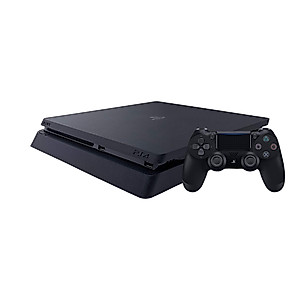 Sony Playstation 4 Slim Gaming Console with DualShock 4 Wireless Controller, 2TB Hard Drive, Black (Renewed) [Video Game]