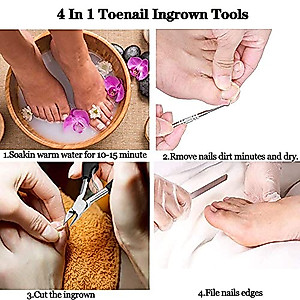 Toe Nail Clippers for Thick Nails,Large Toenail Clippers for Ingrown Toenails or Thick Nails for Man Women Seniors Nail Clippers with Stainless Steel Professional Fingernail Clippers Set (Black)