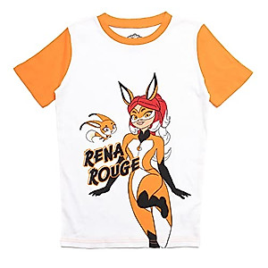 Miraculous Rena Rouge Big Girls Pajama Shirt & Shorts White/Orange 10-12