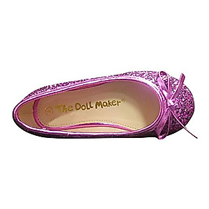 The Doll Maker Glitter Ballet Flat-TD171001B-1 Fuchsia