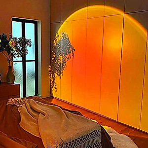 DLMlamps SunLight Lamp Sunset Projector Table Night LED Lamp Romantic Decor Light of the Red Sunset, 180 Degree Rotation USB Charging for Photo, Home, Bedroom Background Room Decoration