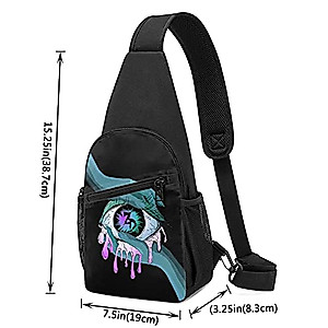 Zeds Dead Crossbody Bags Sling Backpack for Man & Women Chest bag Multifunction Hiking Pack Small Shoulder Backpack,Camping,Sports Shoulder Bag,Small Travel Daypack