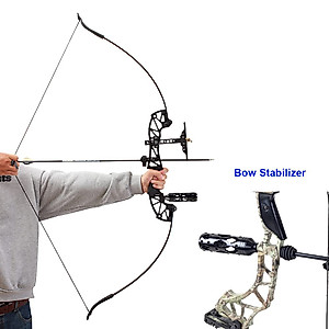 SOPOGER Bow Stabilizer for Compound Bow Recurve Bow Archery Stabilizers 5 Inch 6 Inch Bow Stabilizer Kit for Hunting Vibration Dampening