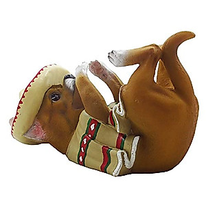 South of The Border Chihuahua Wine Bottle Holder Sculpture for Decorative Mexican & Southwest Bar Statues and Kitchen Decor Tabletop Wine Racks & Stands and Gifts for Dog Lovers