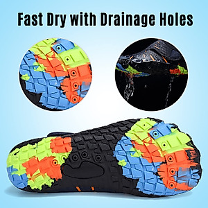 CIOR Boys & Girls Water Shoes Sports Aqua Athletic Sneakers Lightweight Sport Shoes(Toddler/Little Kid/Big Kid) U1ELJSX011-Navy.orange-29