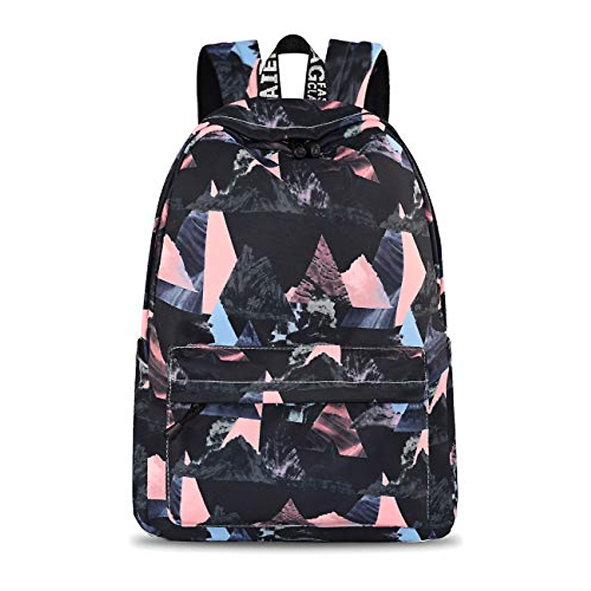 YANAIER Stylish Backpack Purse Laptop Backpack Travel Daypack Black Triangle