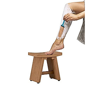 AquaTeak 13" Asia Teak Shower Foot Stool