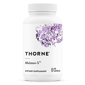 THORNE Melaton-5-5mg Melatonin - Supports Circadian Rhythms, Restful Sleep, and Relaxation - Gluten-Free, Soy-Free,Dairy-Free - 60 Capsules