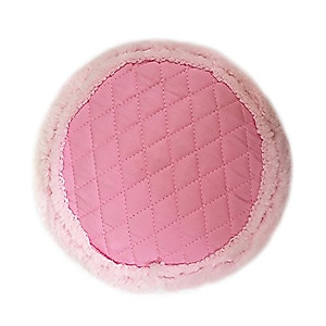 HongGun® Hamster nest, Hamster Bed Mat Circular Shaped Warm Soft Comfortable Washable PP+Velvet for Mice, Guinea Pigs and Other Small Animals (L, Pink)
