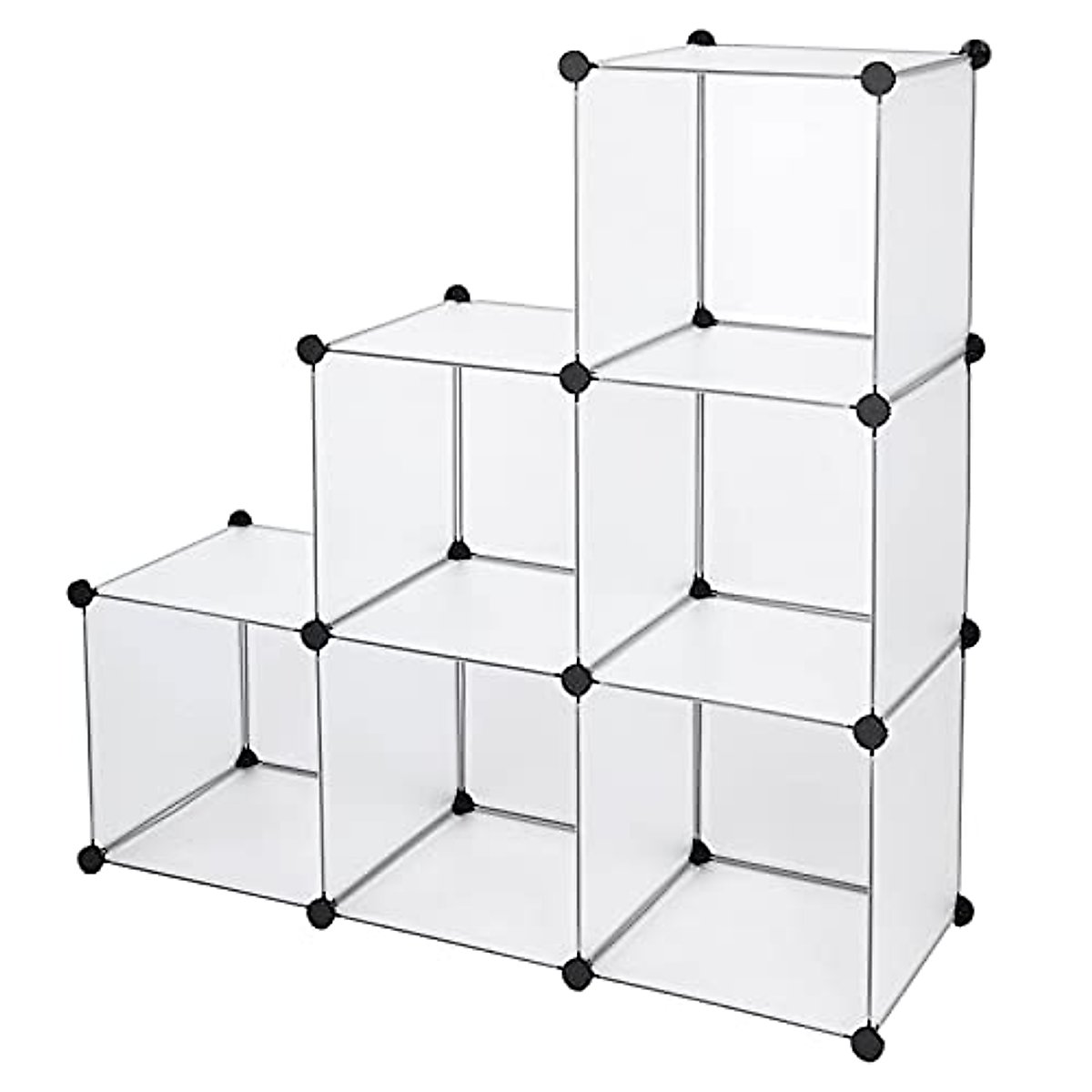NA Cube Storage Organizer Cube Bookshelf Closet Organizer and Storage Items Space-Saving Plastic Storage Unit White