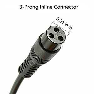 42V 2A Battery Charger for 36V Scooter Lithium Battery, Power Supply Adaptor with 8mm 3 Prong Connector