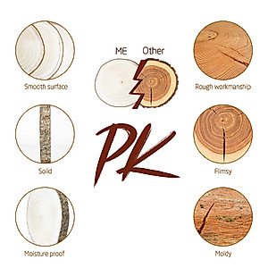 OBTANIM 5 Pcs Natural Wood Slices 6-7 Inch Large Unfinished Round Wooden Circles with Tree Bark for Table Centerpieces DIY Painting Crafts Wedding Christmas Ornaments