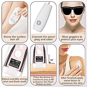 Keuiogo IPL Hair Removal 999,999 Flashes Painless Permanent Laser Hair Removal for Armpits Legs Arms Face Bikini line Hair Remover Home Travel Device