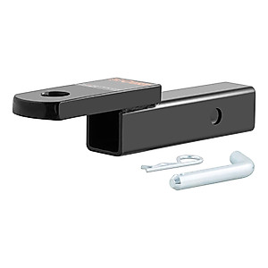 CURT 45012 Class 3 Trailer Hitch Ball Mount and Pin, Fits 2-Inch Receiver, 7,500 lbs, 1-Inch Hole, 2-In Drop, 3/4-Inch Rise