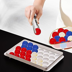 33 Cavity 1.2 Inch Cubes with 3-Pack Ice Cube Trays: Round, Circle, Sphere Molds + Crafted from TPE (Thermoplastic Elastomers) Ideal for Small Ice Cubes, Chilling, & Cocktails
