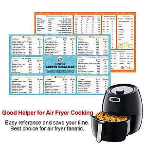 Air Fryer Cooking Time Chart + Kitchen Conversion Chart, Magnetic Sticker, Quick Reference Guide, Conversion Chart for weights, Measures, Temperatures and Volume, Must-Have Air Fryer Accessories