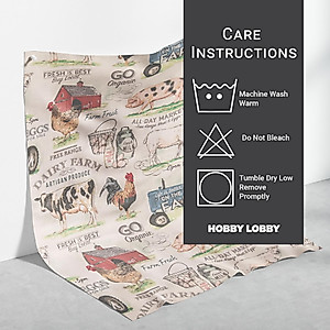 Hobby Lobby Dairy Farm Cotton Calico Fabric (2 Yard) – Printed Sewing Fabric by The Yard – Lightweight Precut Fabric for Sewing Clothes, Homeware, & Other Accessories – DIY Craft Fabric