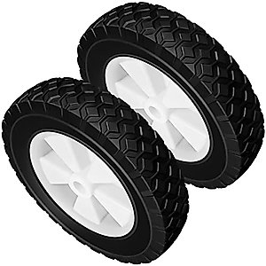 [2 Pack] 8 Inch Wheels Replacement for Oregon 72-108, Radio Flyer Wagon Lawn Mower Grill Wheels Replacement with Diamond Tread & Solid Filled Tire, 8 x 175 Wheels Replacement for Craftsman AYP MTD