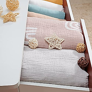 Meracorallo Muslin Fitted Crib Sheet, Soft and Breathable Rainbow Baby Crib Sheet for Standard Crib and Toddler Mattresses