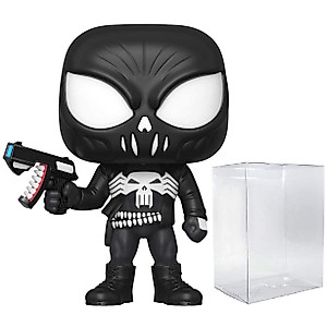 Marvel: Venom - Venomized Punisher Funko Pop! Vinyl Figure (Bundled with Compatible Pop Box Protector Case), Multicolored, 3.75 inches