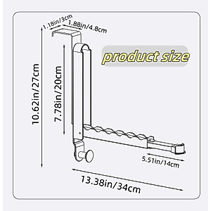 BEWITU Over The Door Clothes Drying Rack, Folding Hanging Coat Rack for Indoor Laundry Room Compact Small Space Foldable Portable Clothing Hanger Hook Collapsible
