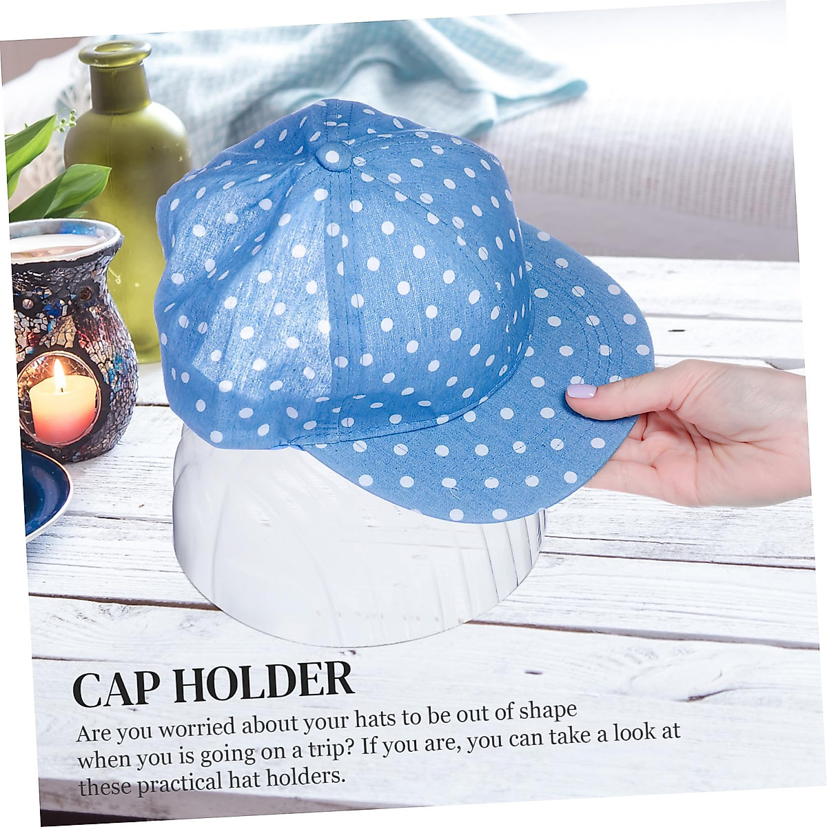 Didiseaon 10 Pcs Hat Holder Baseball Hat Display Holder Baseball Hat Clear Inner Support Baseball Cap Shaper Baseball Cap Display Stand Baseball Hat Inner Support Hat Stands for Display