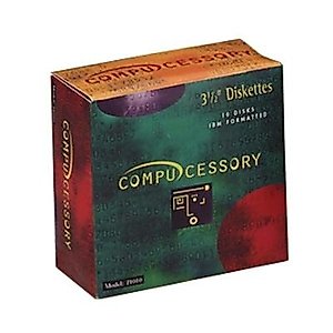 3-1/2" PC Formatted Diskettes, DS-HD, 1.44MB, 10/BX, Sold as 1 box