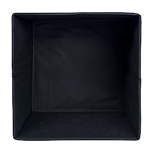 DII Non Woven Fabric Storage Bin Collection Collapsible Organizer Cube, Small Set, 11x11x11", Black, 2 Count