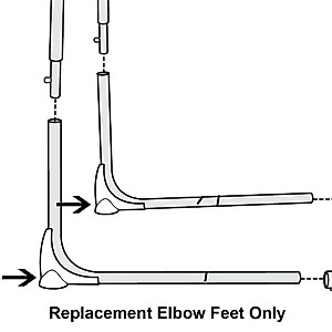 Replacement Parts for Fisher-Price Cradle 'n Swing - H0786 ~ Basic Model ~ Fits Other Models as Well ~ Replacement Elbow Feet