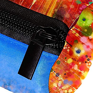 Abstract Flowers Field Watercolor Painting Pencil Bag Pen Case Stationary Case Pencil Pouch Desk Organizer Makeup Cosmetic Bag for School Office