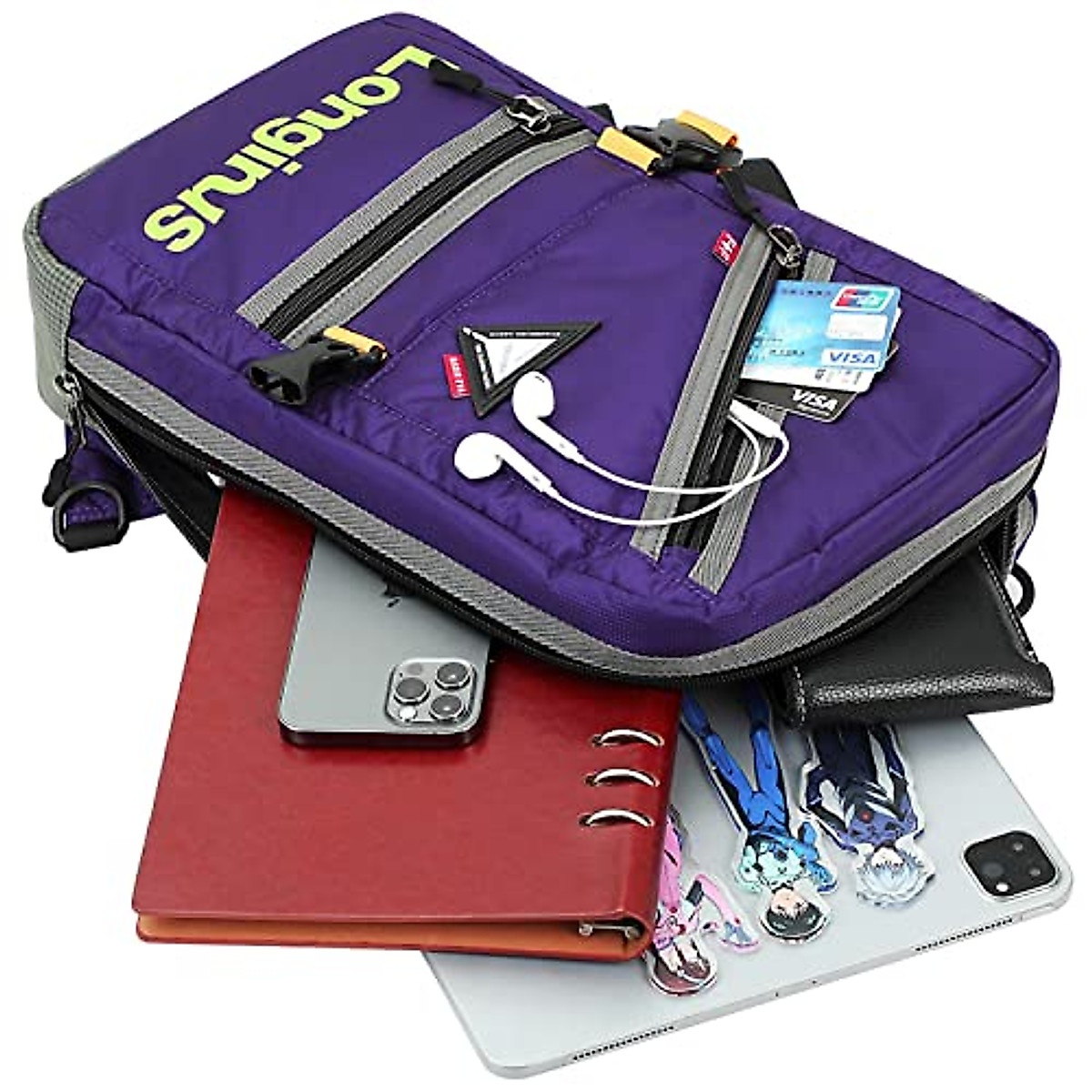 Evangelion Crossbody Shoulder Bag - Chest Sling Bags for Stylish Men Women Multipurpose Messenger purse