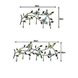 Modern Wrought Iron Coat Rack Hooks Wall Mounted Butterfly, Metal Hanging Hooks Decorative Coat Hook Rail/Hanger for Entryway, Bedroom, Mudroom, Hats, Towel Holder GXFC Shop