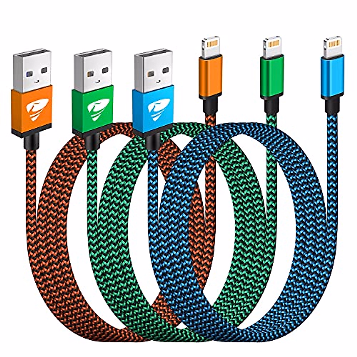 iPhone Charger Cord 3ft 3Pack MFi Certified Lightning Cable Fast Charging Nylon Braided Phone Charger Cable Compatible with iPhone 14 13 Pro 12 Pro 11 Pro Xs Max Xr 8 7Plus SE