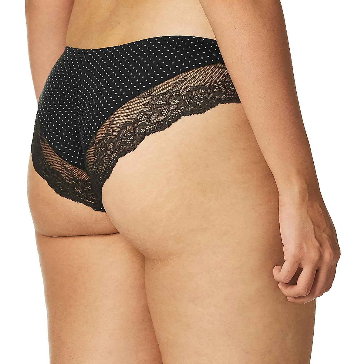 Maidenform womens Comfort Devotion Lace Back Panty tanga underwear, Black, Large US