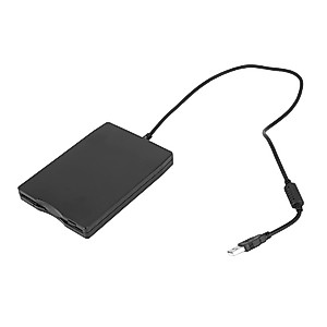 Ticarus USB Floppy Drive 3.5inch USB External Floppy Disk Drive Portable 1.44 MB FDD USB Drive Plug and Play for PC Windows98SE Windows XP Vista Black