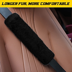 GAMPRO Car Seat Belt Pad Cover, 2-Pack Soft Car Safety Seat Belt Strap Shoulder Pad for Adults and Children, Suitable for Car Seat Belt, Backpack, Shoulder Bag