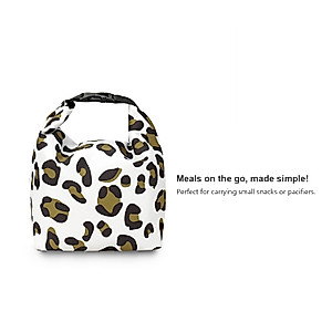 MOV COMPRA Movcompra Women Leopard Insulated Lunch Box +Insulated Snack Bag- Women Girls Reusable Sandwich