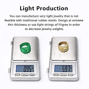 IFUN Jewelry Casting Resin for 405nm LCD DLP Printing-Easy to Print Use and Burn High Resolution- 3D Printer Photosensitive Castable Resin Liquid- Green 500g