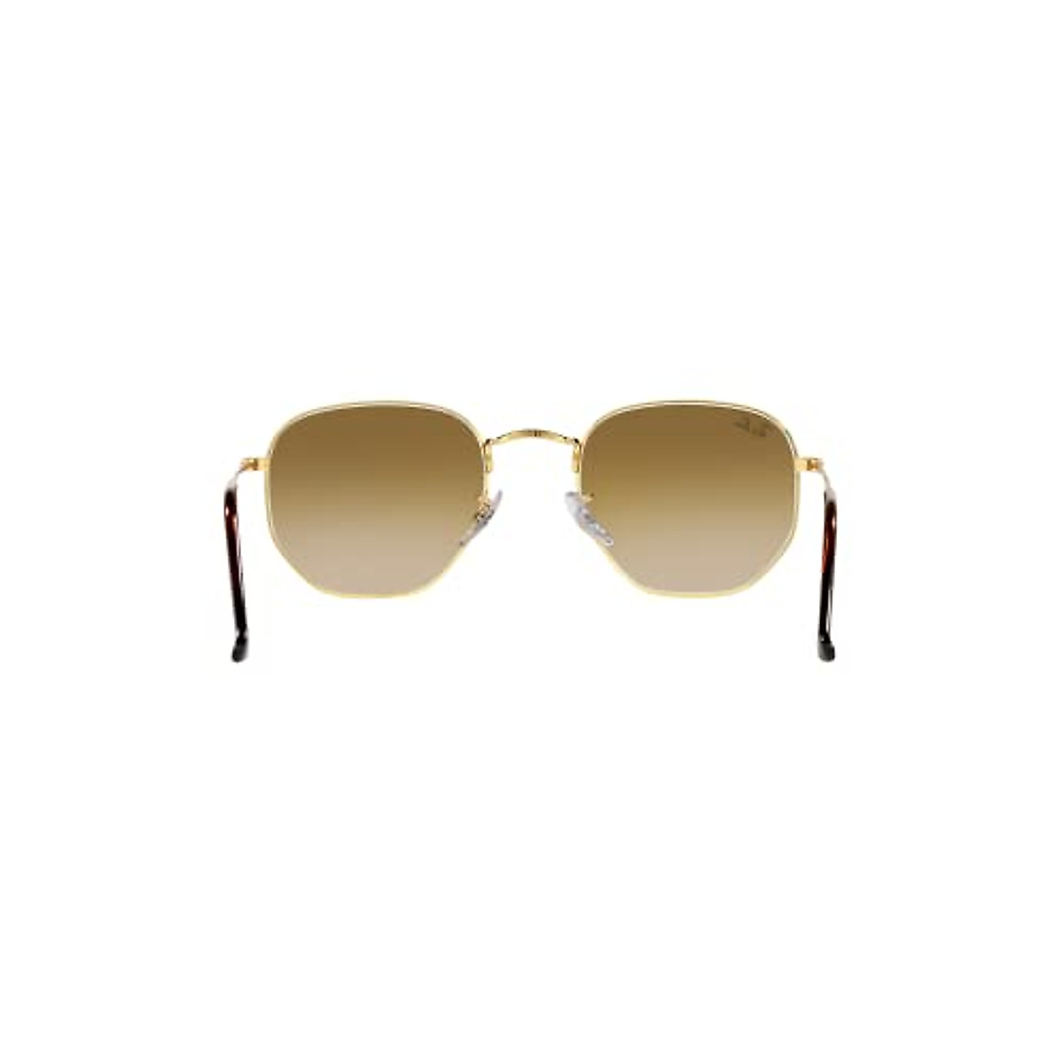 Ray-Ban RB3548 Hexagonal Sunglasses, Gold/Clear Gradient Brown, 54 mm