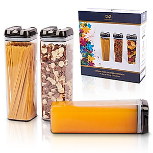 RedWoodBest Airtight Food Storage Containers Durable Food Containers to Keep Food Fresh – Tidy Your Kitchen Using Our Pantry Storage – Airtight Containers for Organizing - 3pc set