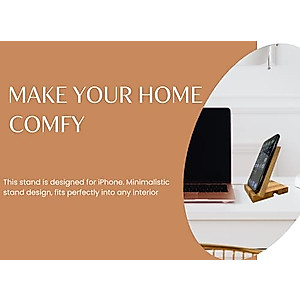 Natural Wood walnaut Phone Stand Holder Compatible with Apple MagSafe Charger for iPhone 13, 13 Pro, 13 Pro Max, 13 Mini, 12, 12 Pro, 12 Pro Max, 12 Mini