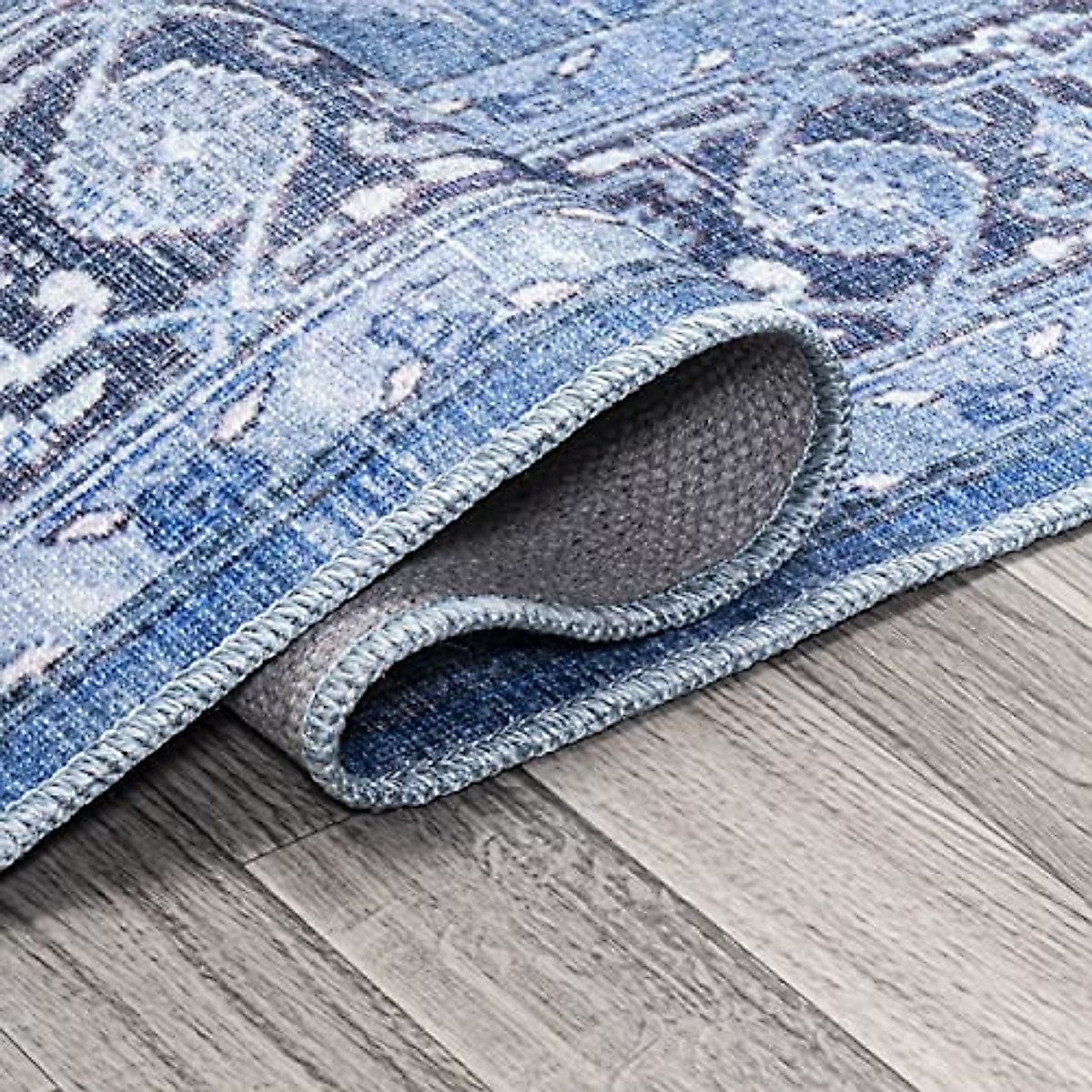 JONATHAN Y WSH109B-3 Maris Ornate Medallion Machine Washable Indoor Bohemian Transitional Area Rug,High Traffic,Kitchen,Living Room,Backyard,Non Shedding,3 X 5,Blue/Navy